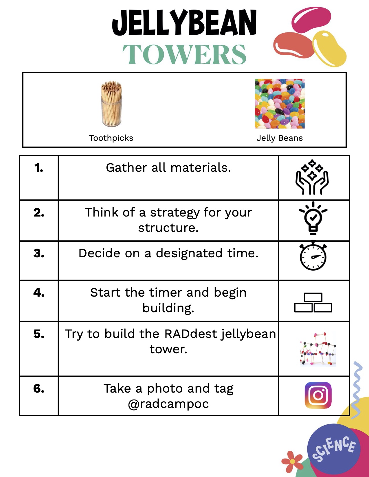 Jelly Bean Tower – RAD Camp